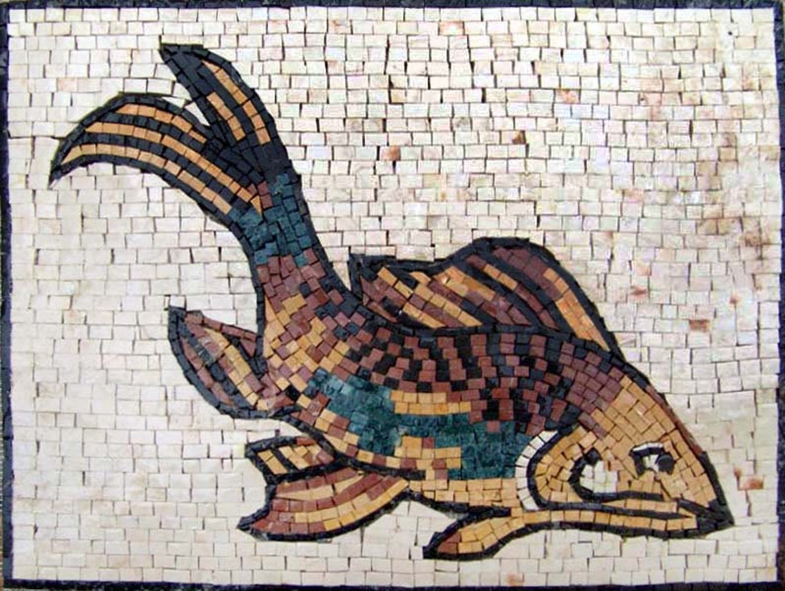 Decorative Fish Mosaic Tile - Handmade Art - Etsy