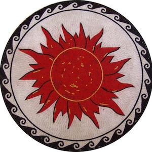 Mosaic Medallion - the Rustic Sun - Etsy
