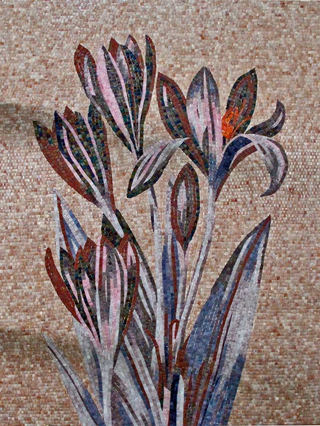 Lilies Flowers Glass Tiles Mosaic - Etsy
