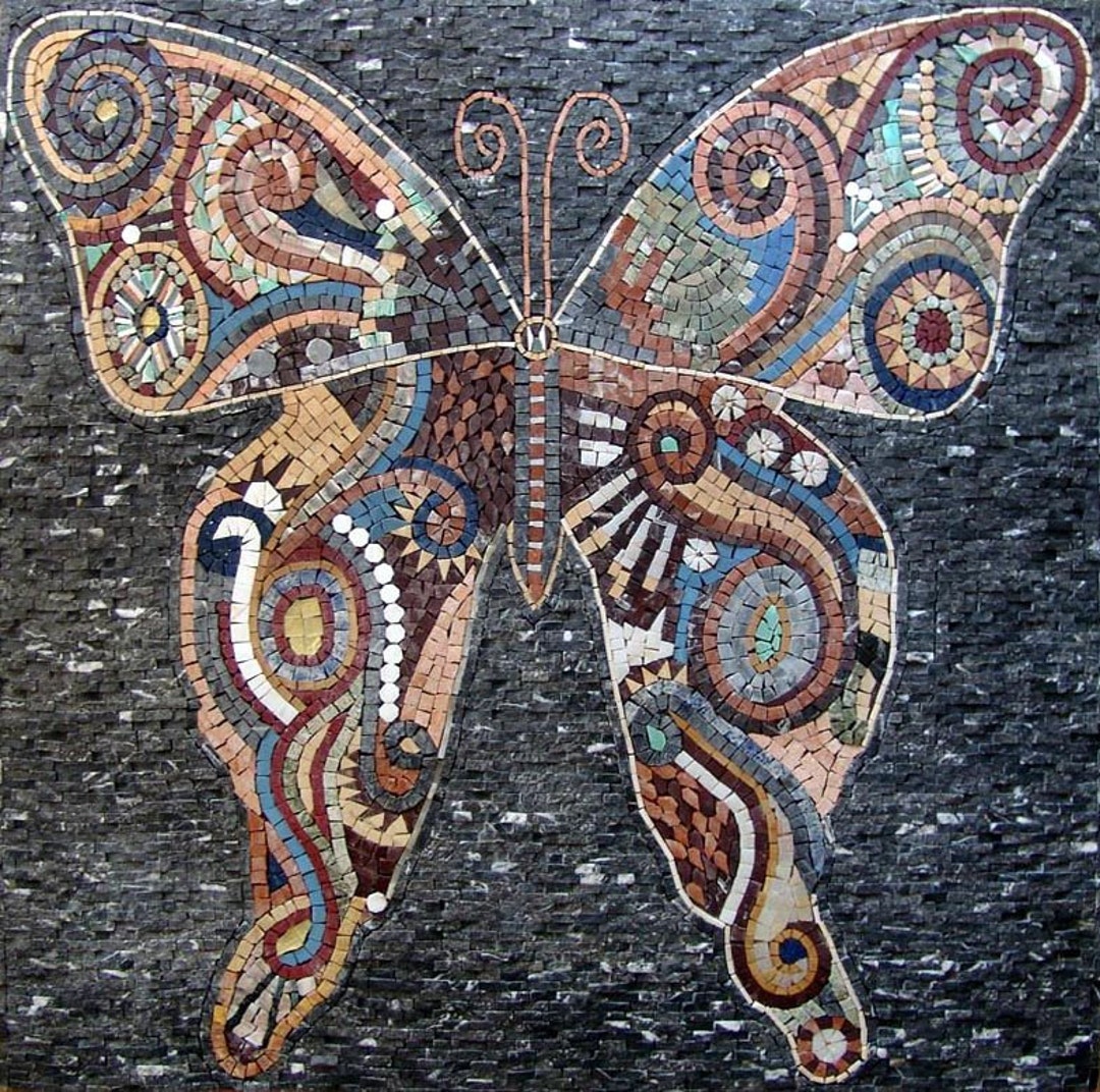 Butterfly Mosaic - Marble Mosaic - Etsy