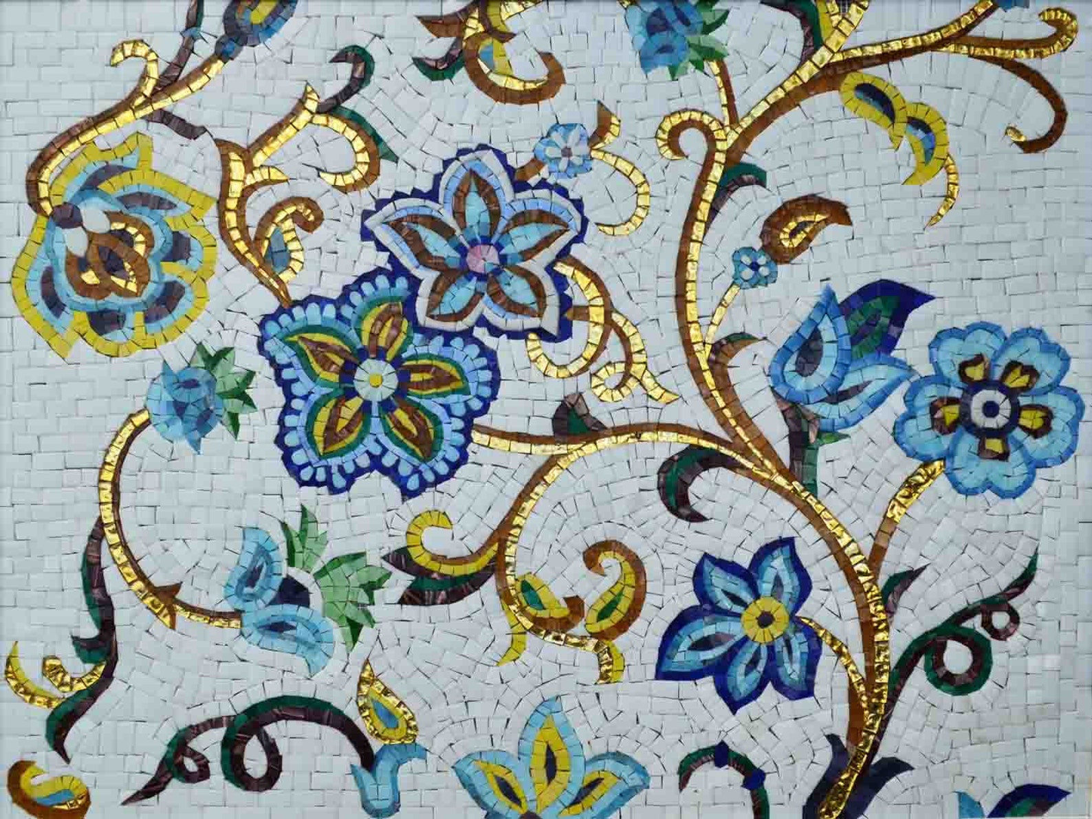 Flower Glass Tiles Mosaic Designs - Etsy