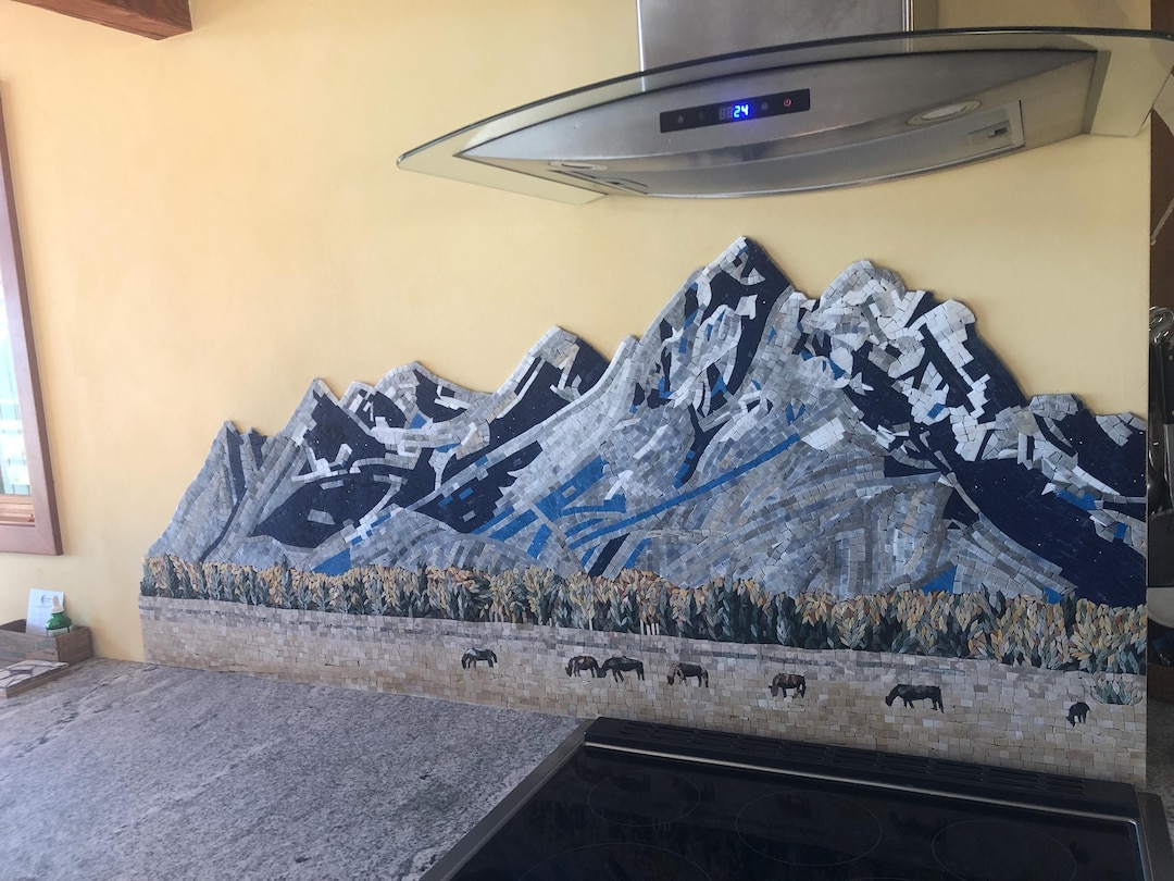 Mountain Mosaic Scenery - Etsy
