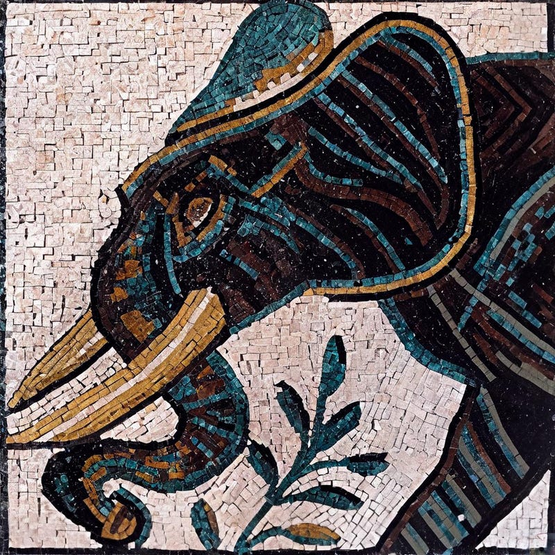 Elephant Mosaic - Etsy