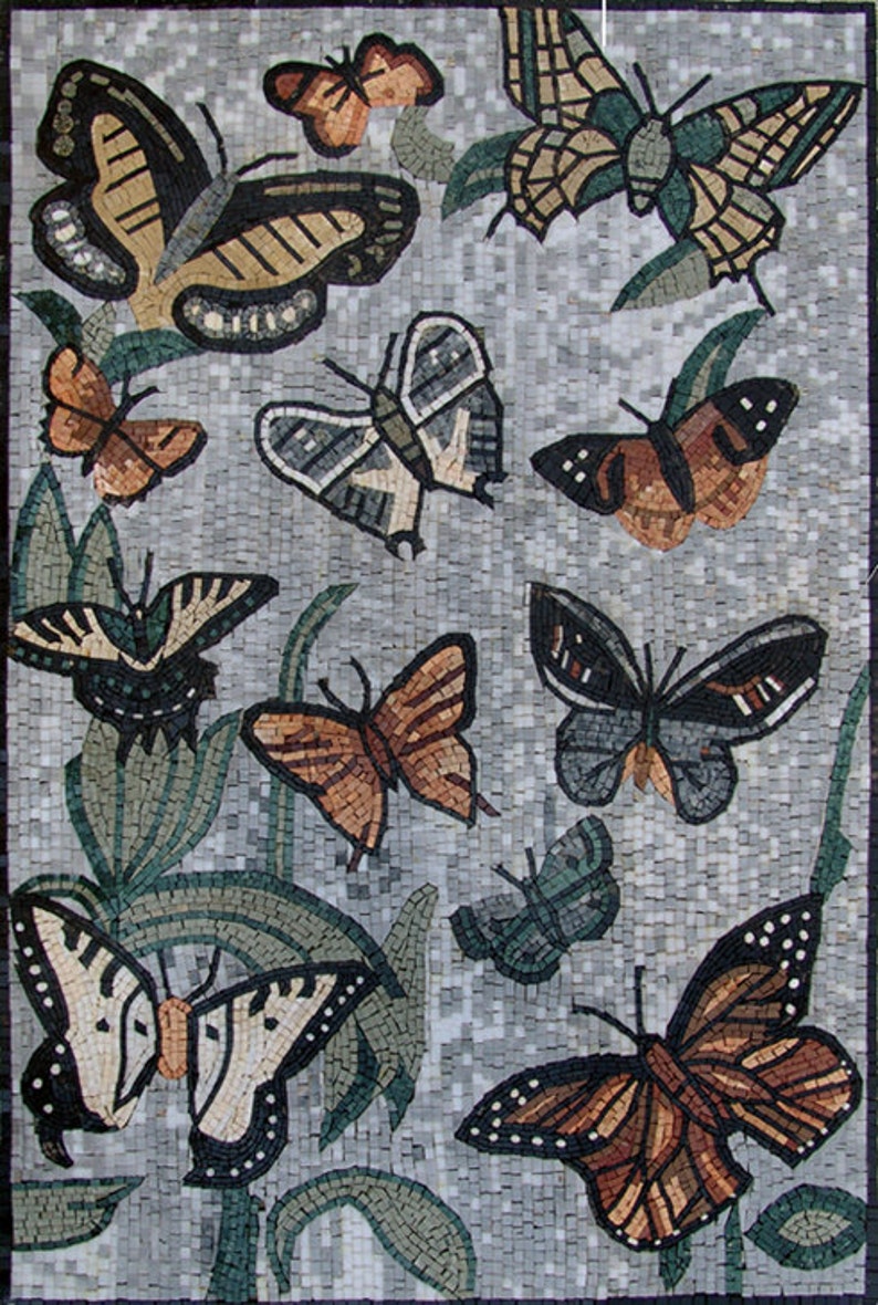 Butterflies Marble Mosaic - Etsy