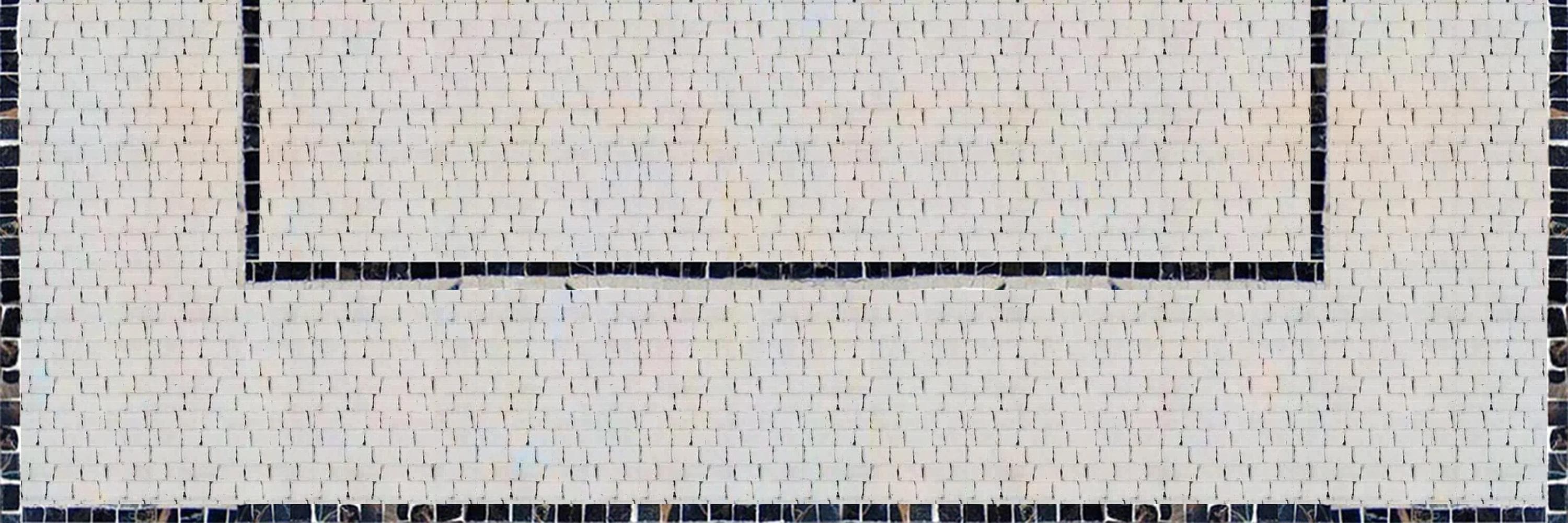 Floral Marble Fireplace Border Mosaic: Handcrafted Tile Art - Etsy