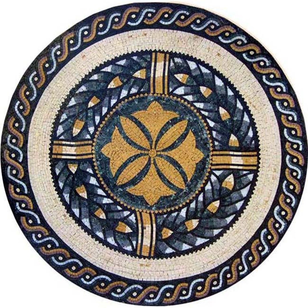 Floral Roman Mosaic Art - Lilia - Etsy