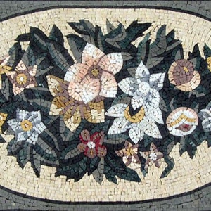 Roman Mosaic Pattern-flower Art - Etsy