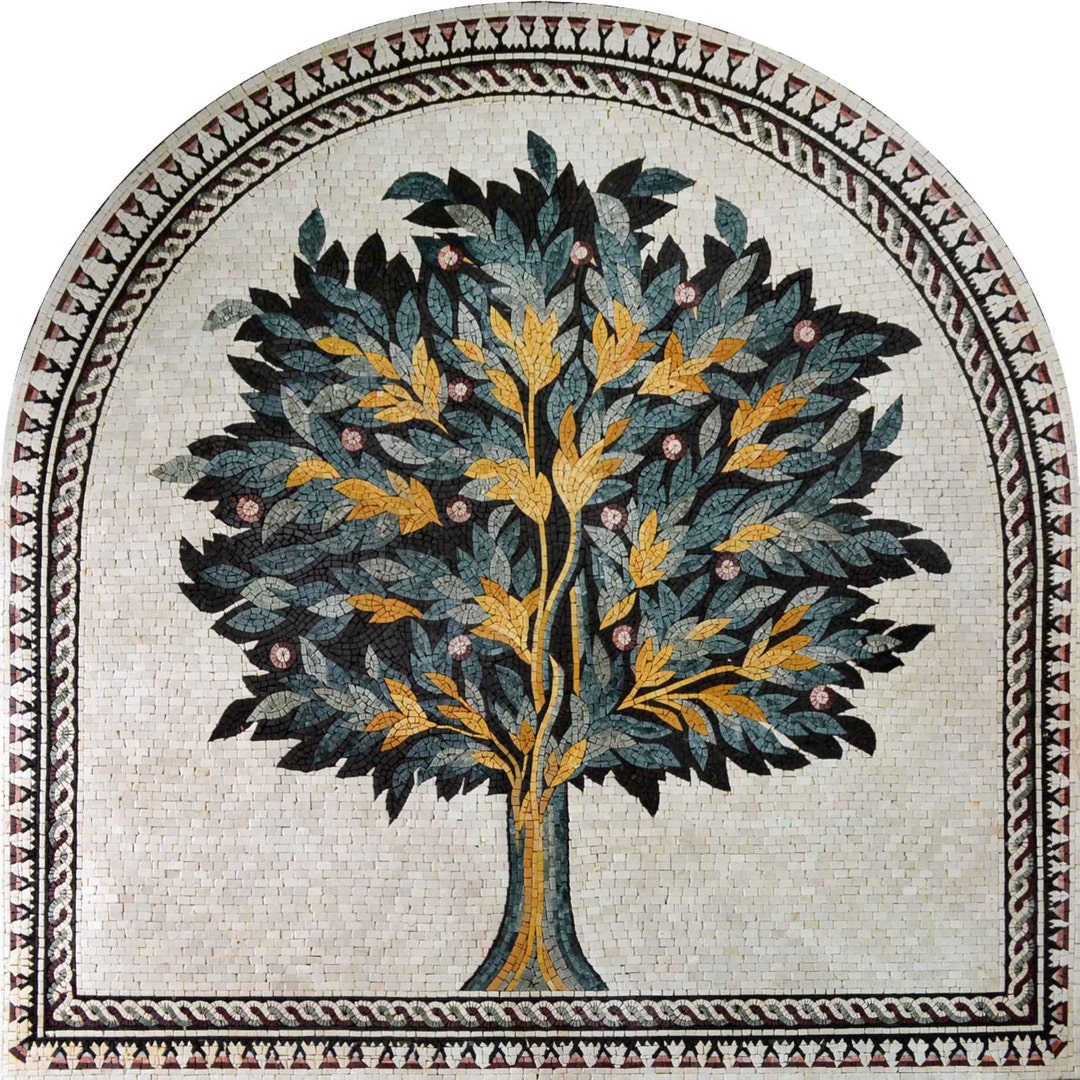 Arched Tree Marble Mosaic - Etsy
