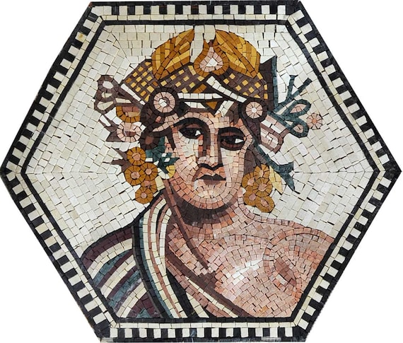 Ancient Greek Portrait Reproduced With Mosaics - Etsy