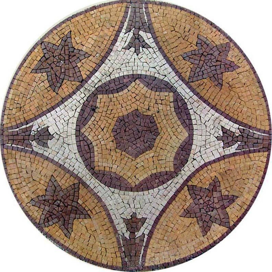 Medallion Art Tile - Star Flower - Etsy