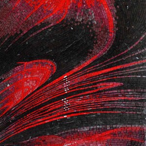 Handmade Red Abstract Mosaic Mural - Etsy