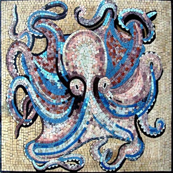 Mosaic Artwork Unique Octopus - Etsy