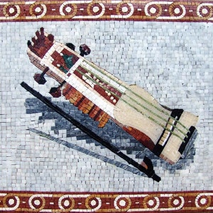 Musical Instrument Marble Mosaic Mural - Etsy
