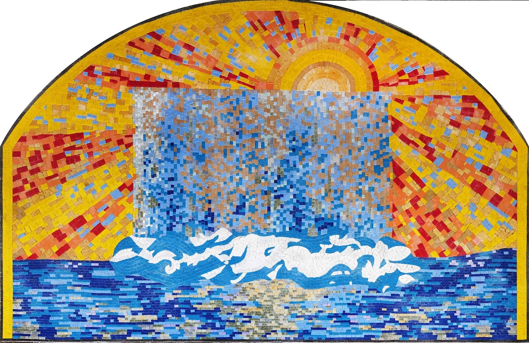 Sunrise Mosaic - Kitchen Backsplash - Etsy