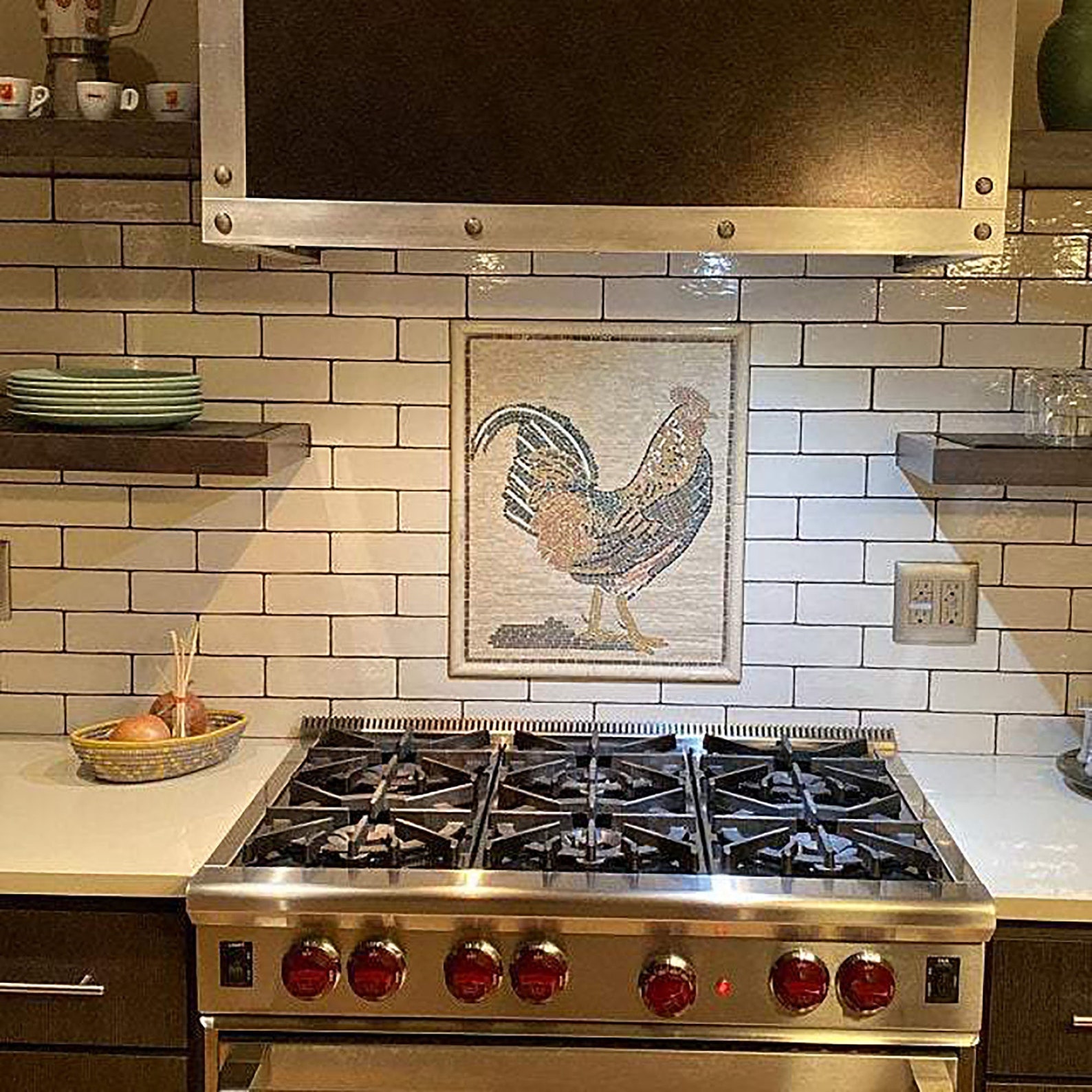 Rooster Mosaic Mosaic Backsplash - Etsy