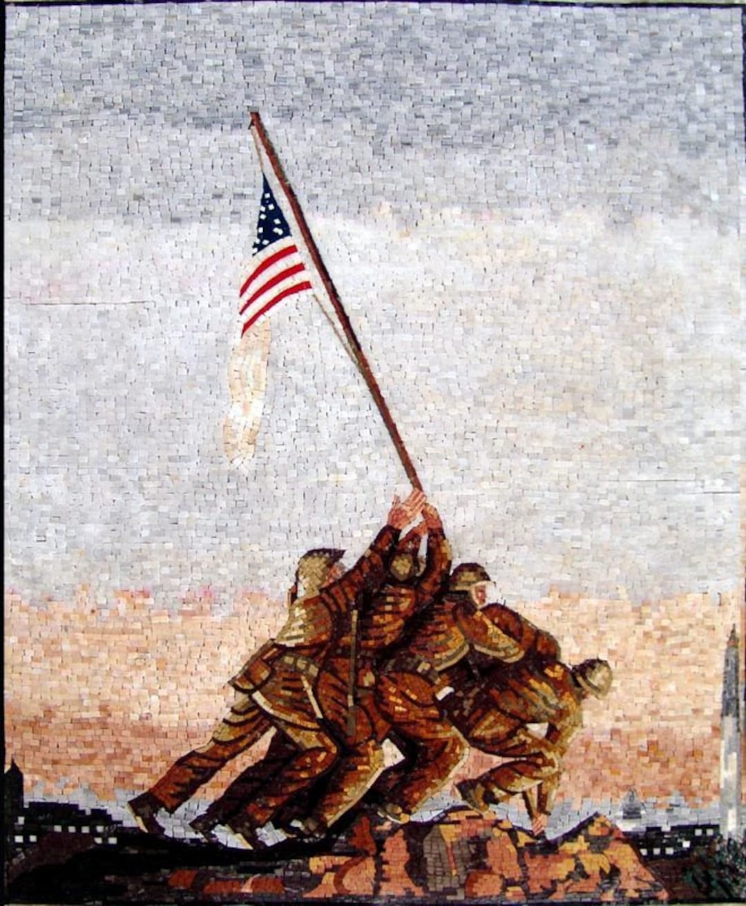 Mosaic Mural of American Soldiers - Etsy