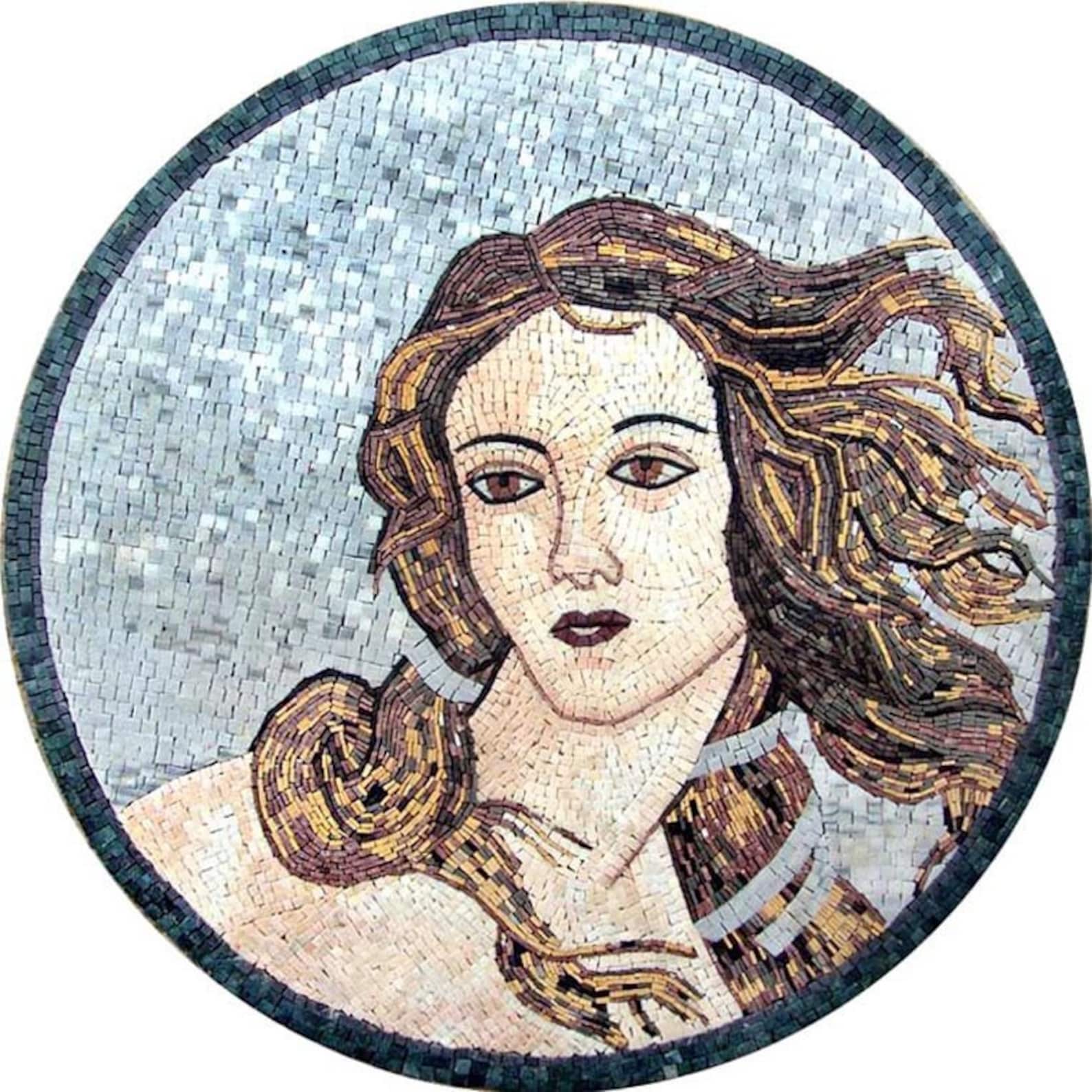 Portrait of Venus Medallion Mosaic - Etsy