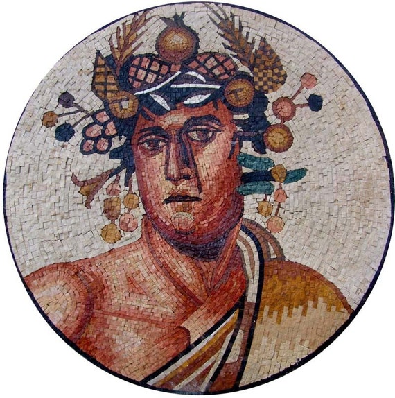 Mosaïque Dieu grec Mosaïque Mosaïque - Etsy France