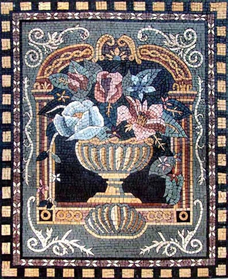 The Trinity Roman Mosaic Flowers - Etsy