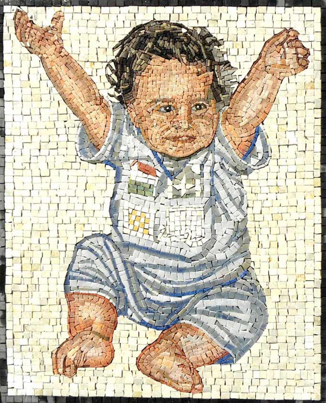 Baby Portrait Custom Made Mosaic Marble - Etsy
