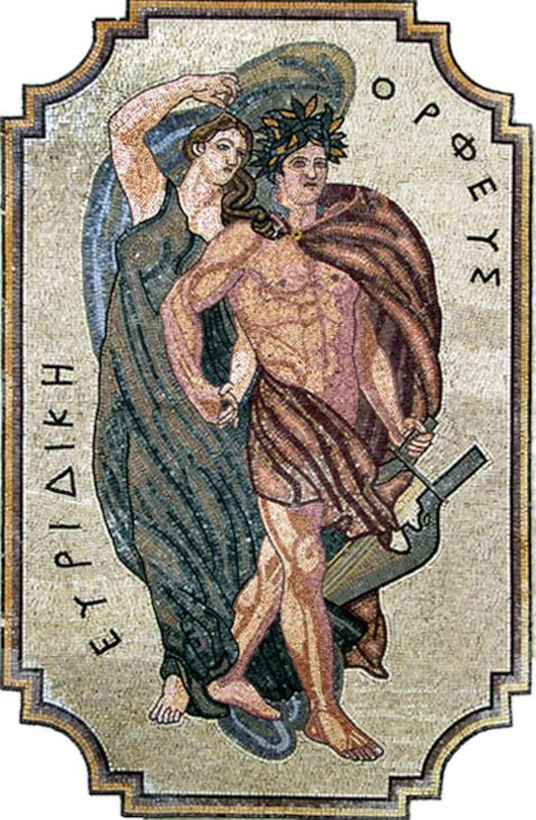 Orpheus and Eurydice Greek Mosaic Art - Etsy