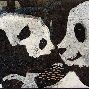Animal Mosaic - Two Pandas - Etsy