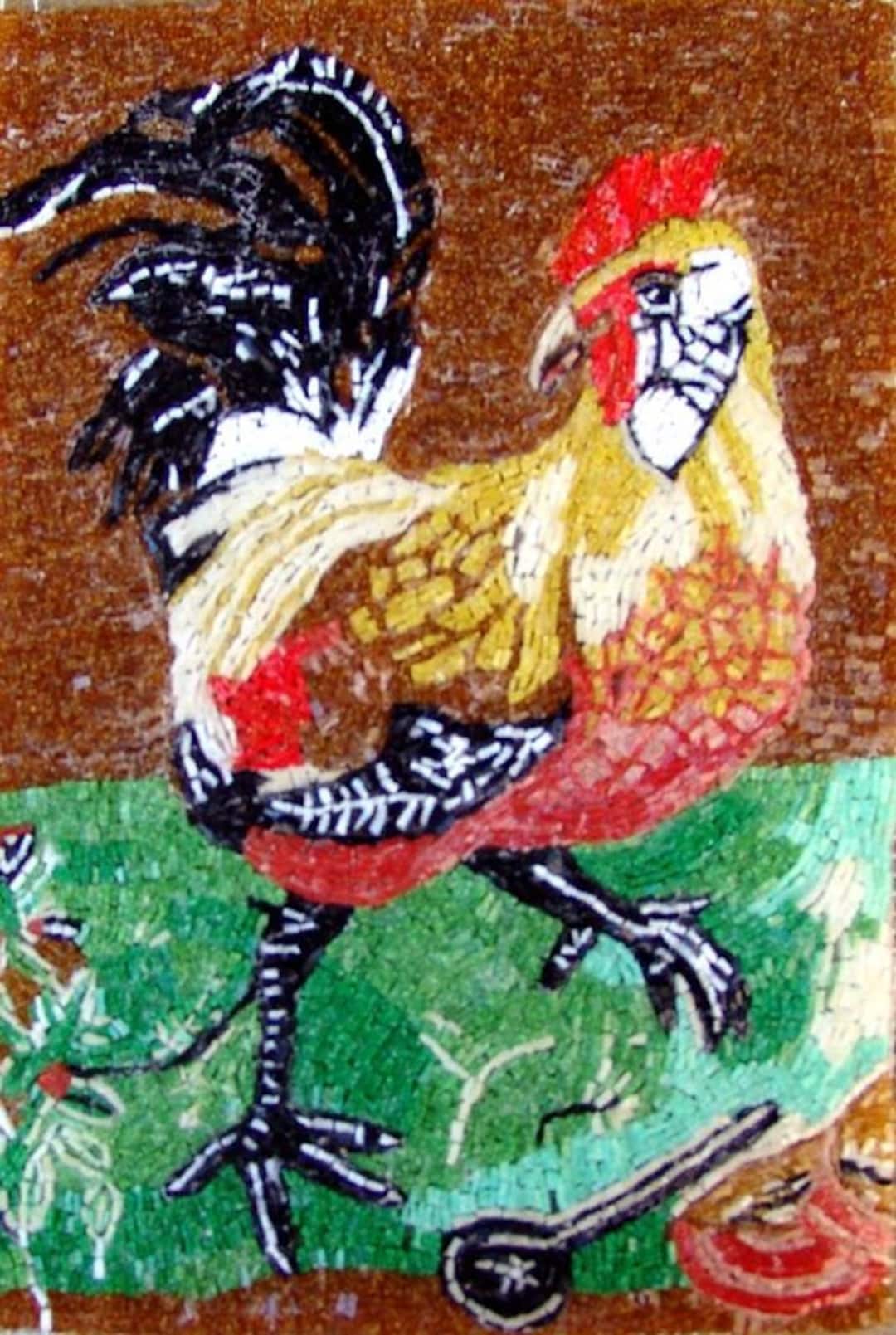Rooster Mosaic - Mosaic Glass Art - Etsy