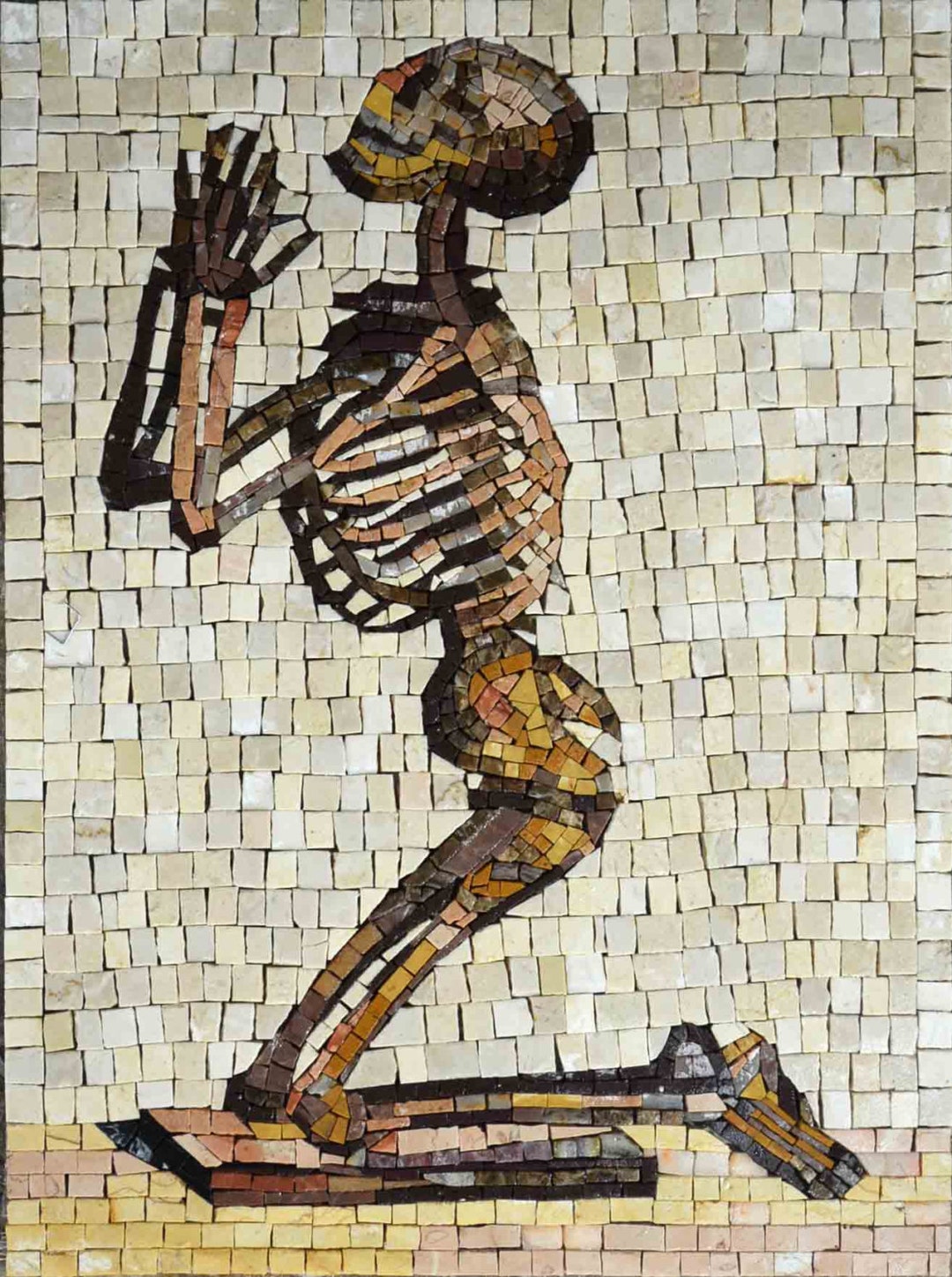 Santa Muerte Praying Skeleton Marble Mosaic Art - Etsy