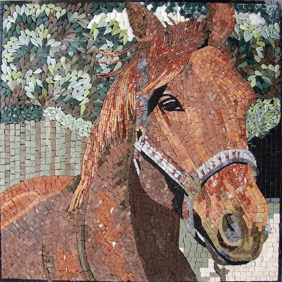 Horse Mosaic Mosaic Wall Art | Etsy
