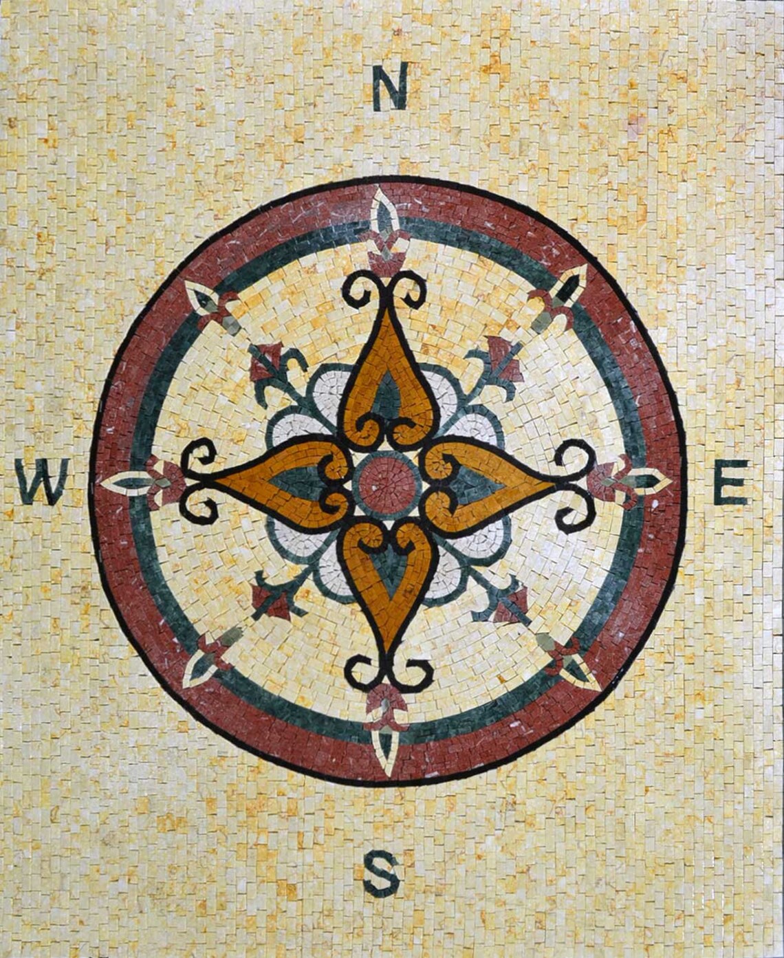 Mosaic Artwork - Geometric Compass - Etsy