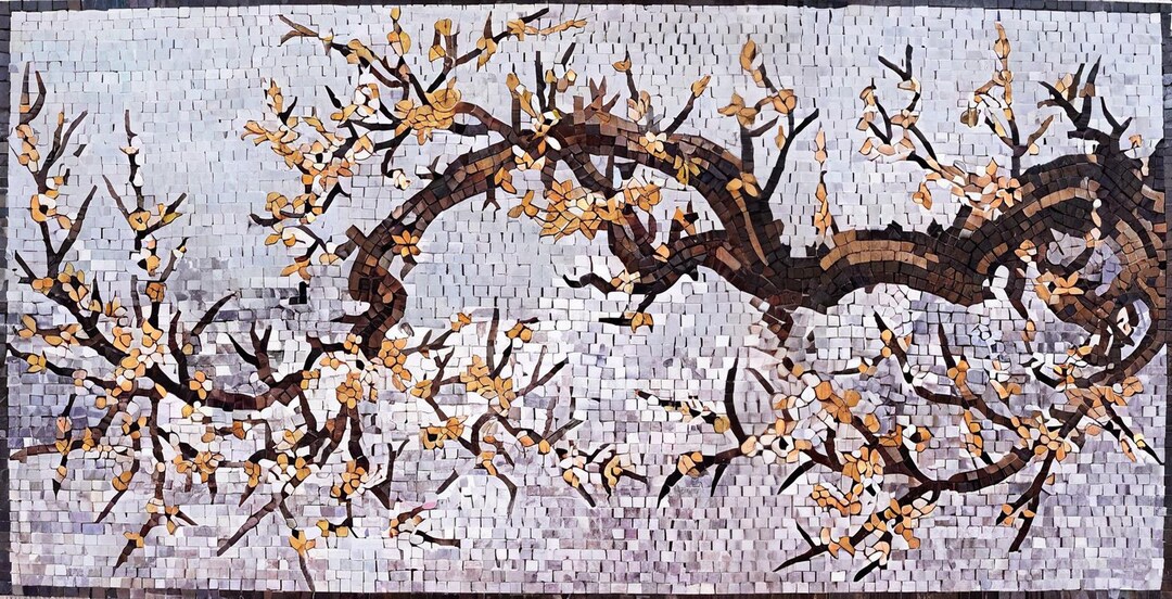 Autumn Tree Trunk Mosaic - Etsy