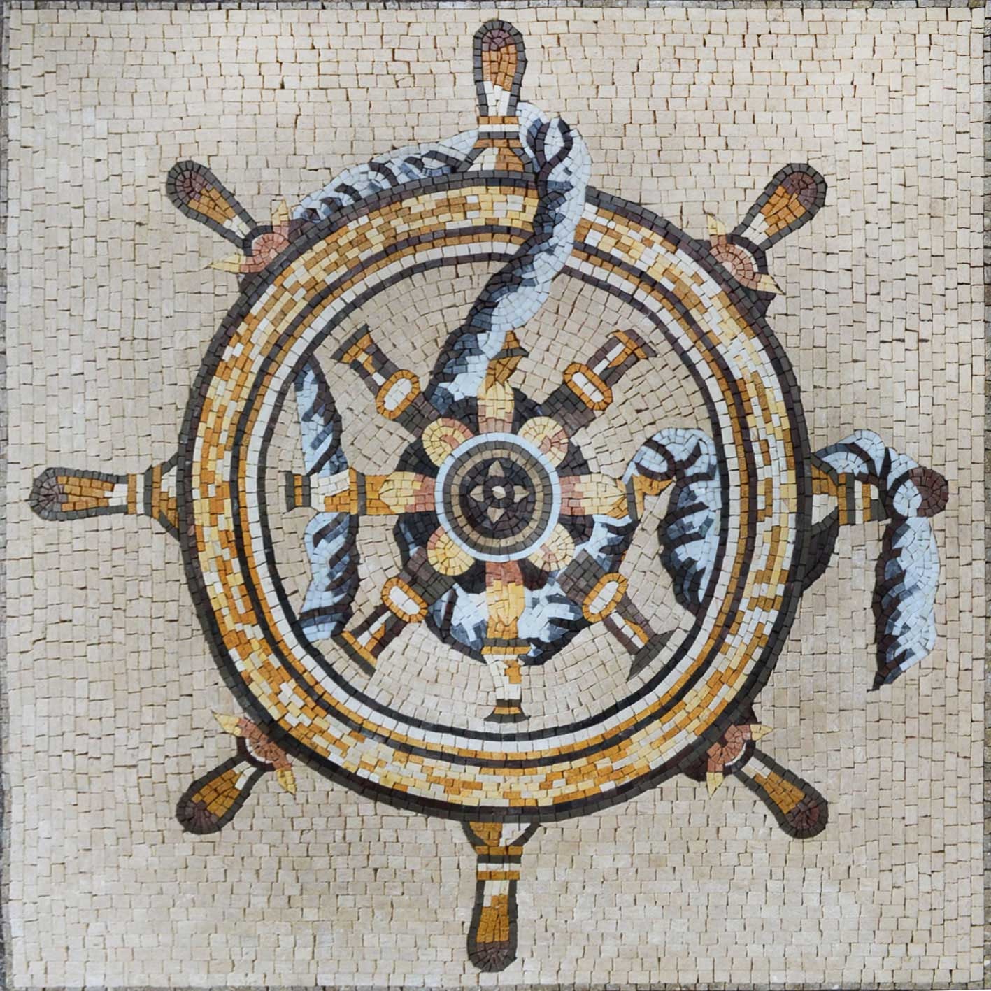 Sailor Wheel in Mosaic Marble - Etsy