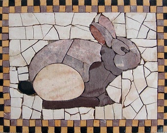 Rabbit Mosaic - Etsy
