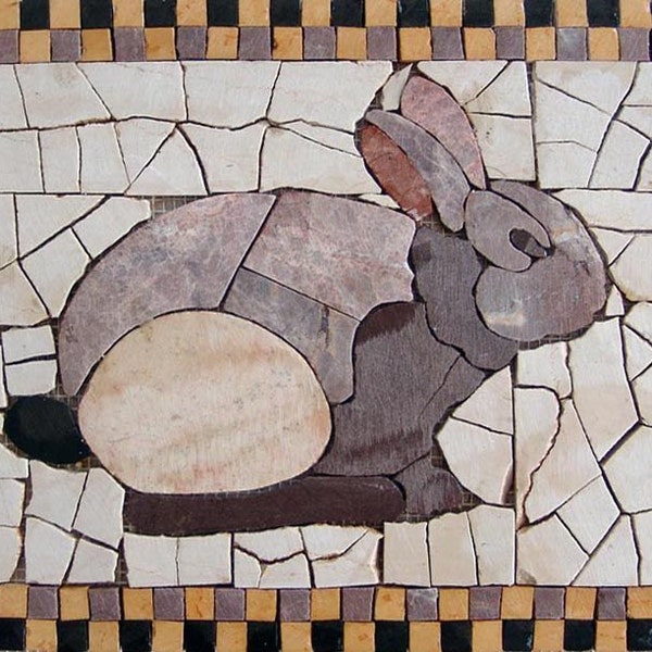 Rabbit Mosaic - Etsy