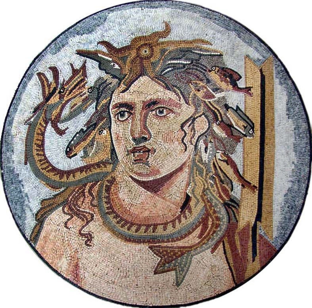 Greek God of the Sea Mosaic Murals - Etsy