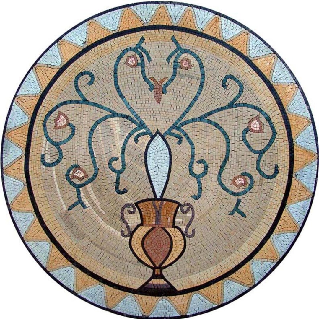 Floral Tangle Mosaic Medallion - Etsy