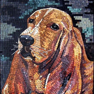 Marble Dog Mosaic - Beagle Dog - Etsy