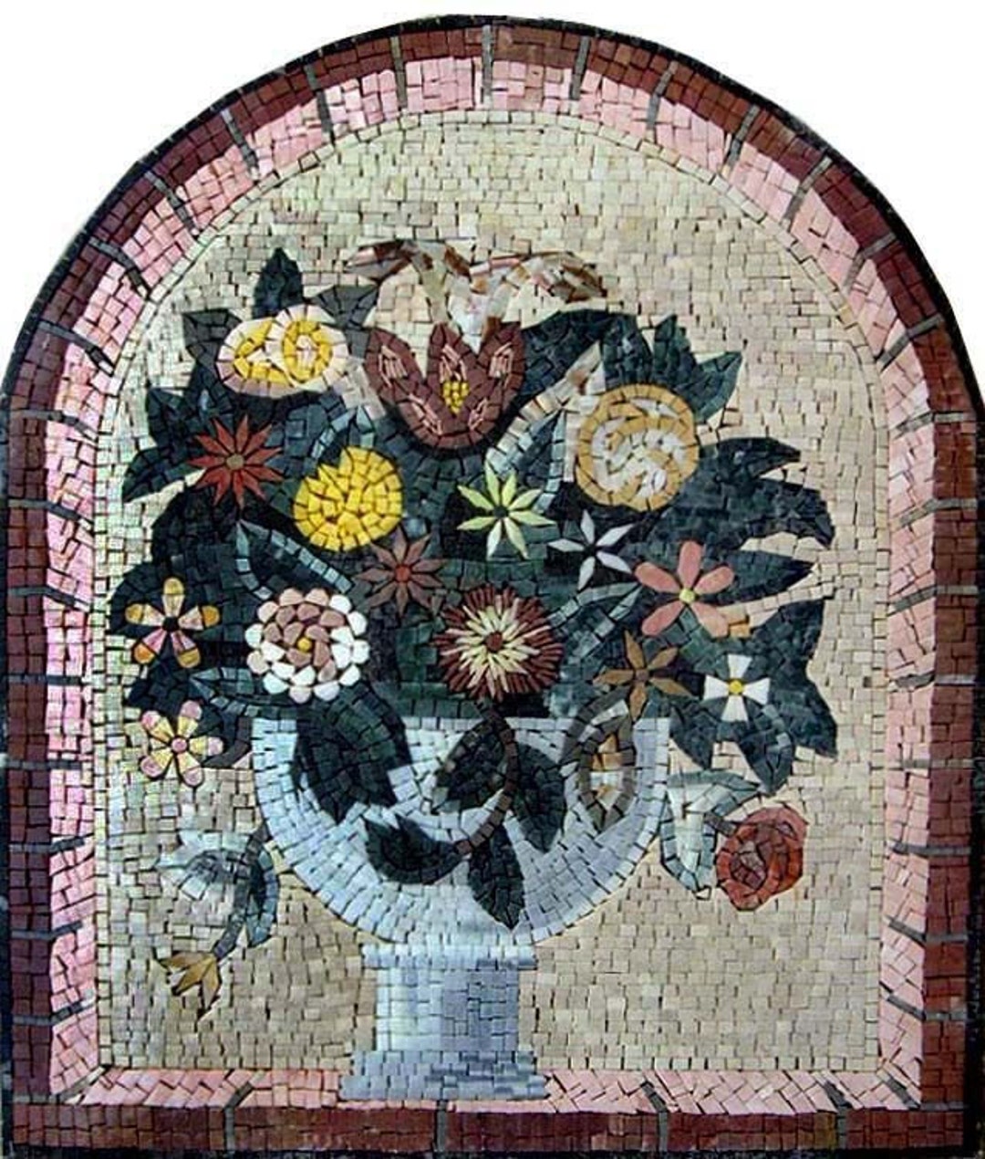 Clovers and Daisies Floral Mosaic. Roman - Etsy