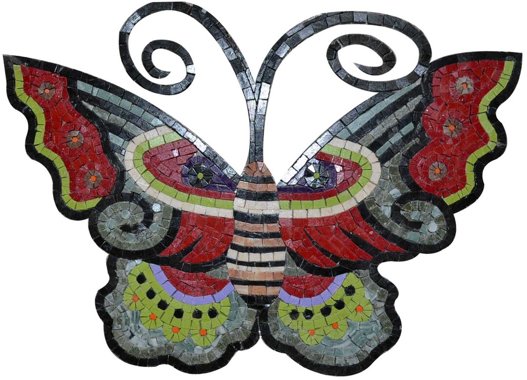 Colorful Butterfly Mosaic - Marble Mosaic Art - Etsy