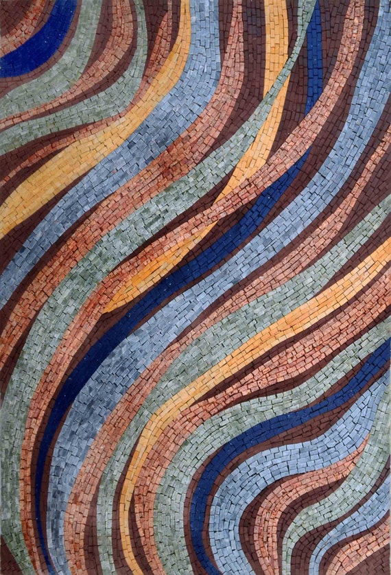 Mosaic Pattern Northern Waves - Etsy