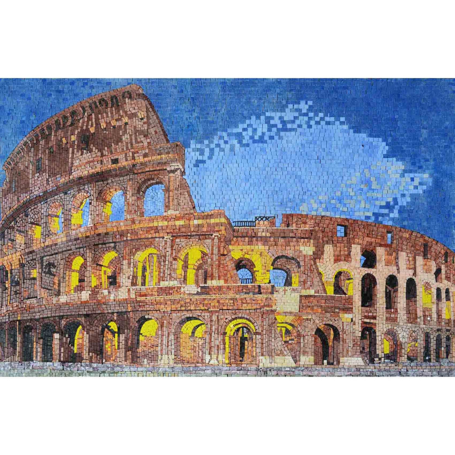 Coliseo De Roma Handmade Marble Mosaic Artwork - Etsy