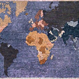 Mosaic Designs - World Map - Etsy