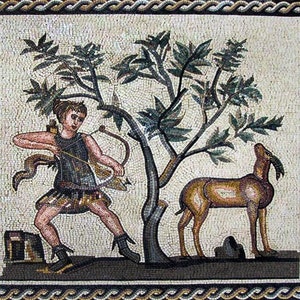 Mosaic Design of a Roman Hunting Scene - Etsy