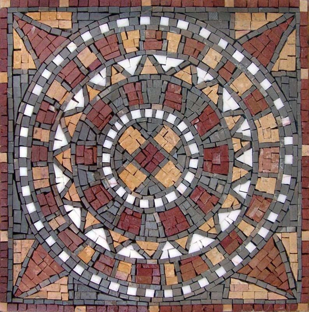 Stone Tile Mosaic - Sun Dial - Etsy