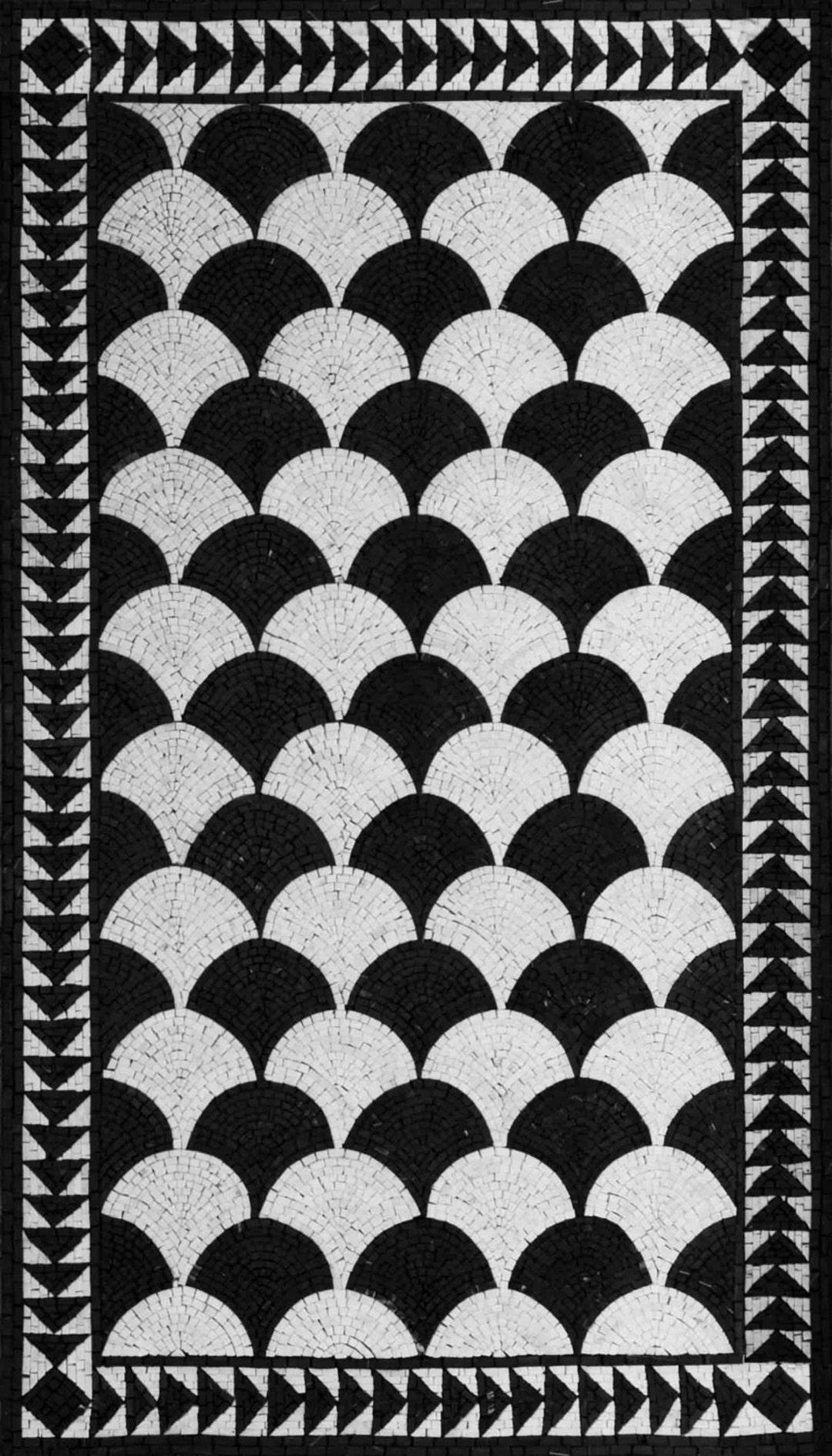 Black and White Mosaic Patterns - Fan - Etsy