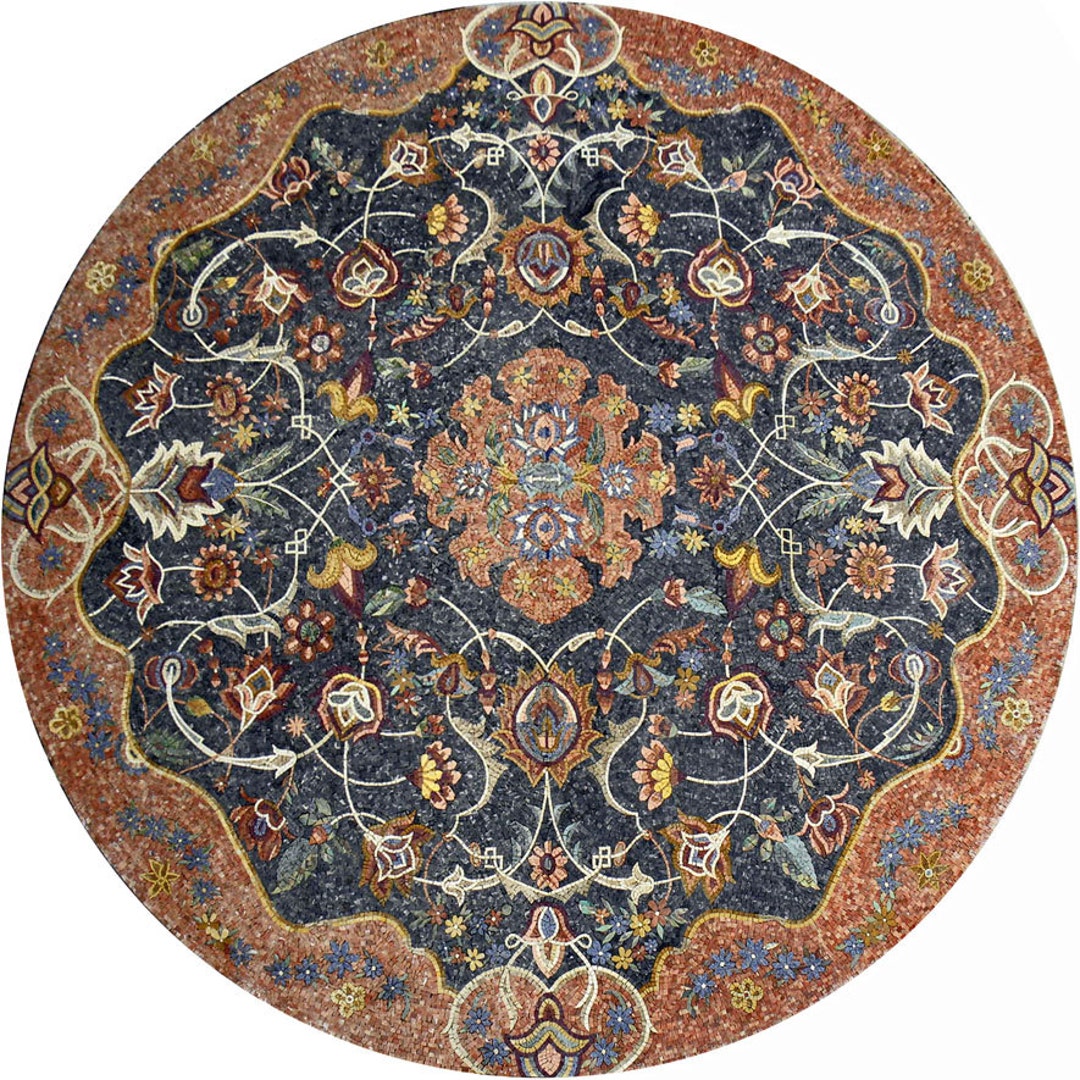 Floor Flower Mosaic Tile - Cadence - Etsy