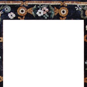 Fireplace Border Mosaic – Garden Gate Design, Handcrafted Tile Surround ...