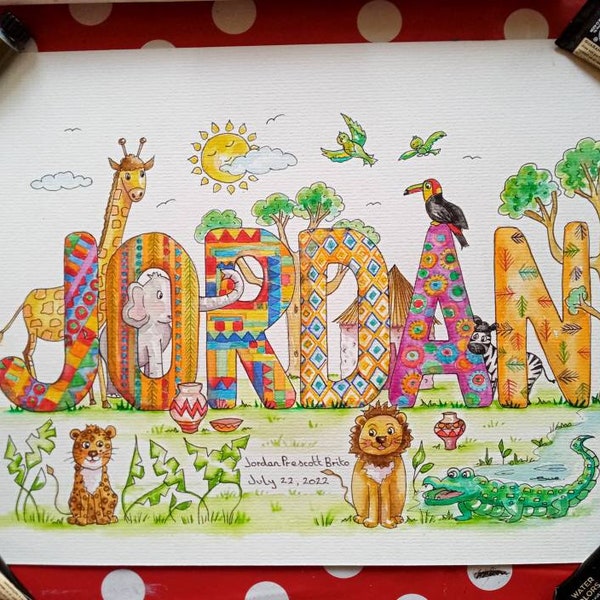 Custom Name Painting - Etsy