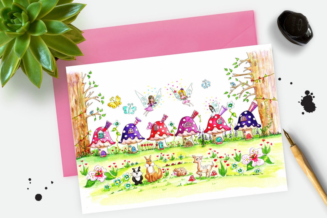 Printable Fairy Card, Downloadable PDF Card, Girls Card. - Etsy
