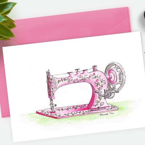 Printable Sewing Machine Art Print PDF - Etsy